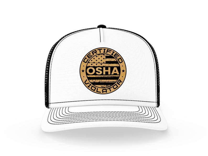 Blue Collar SVG, Funny Design, OSHA Violator, Custom Baseball Cap, Blue ...