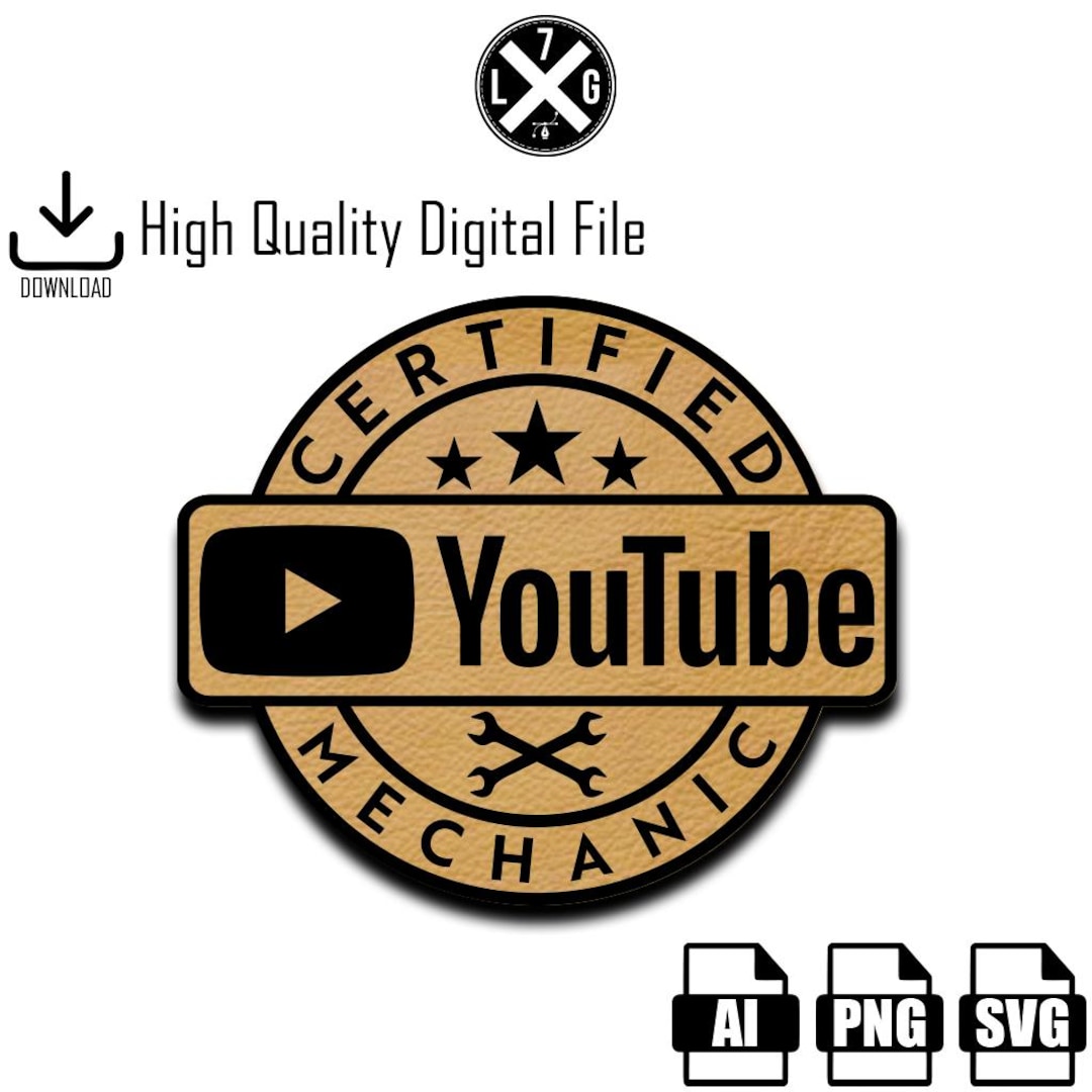 Youtube Certified Mechanic Digital File, Mechanic Certificate, DIY ...