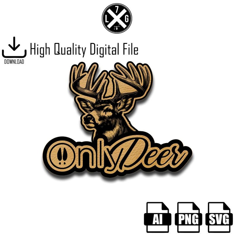 Antler on Leather Patch - Etsy