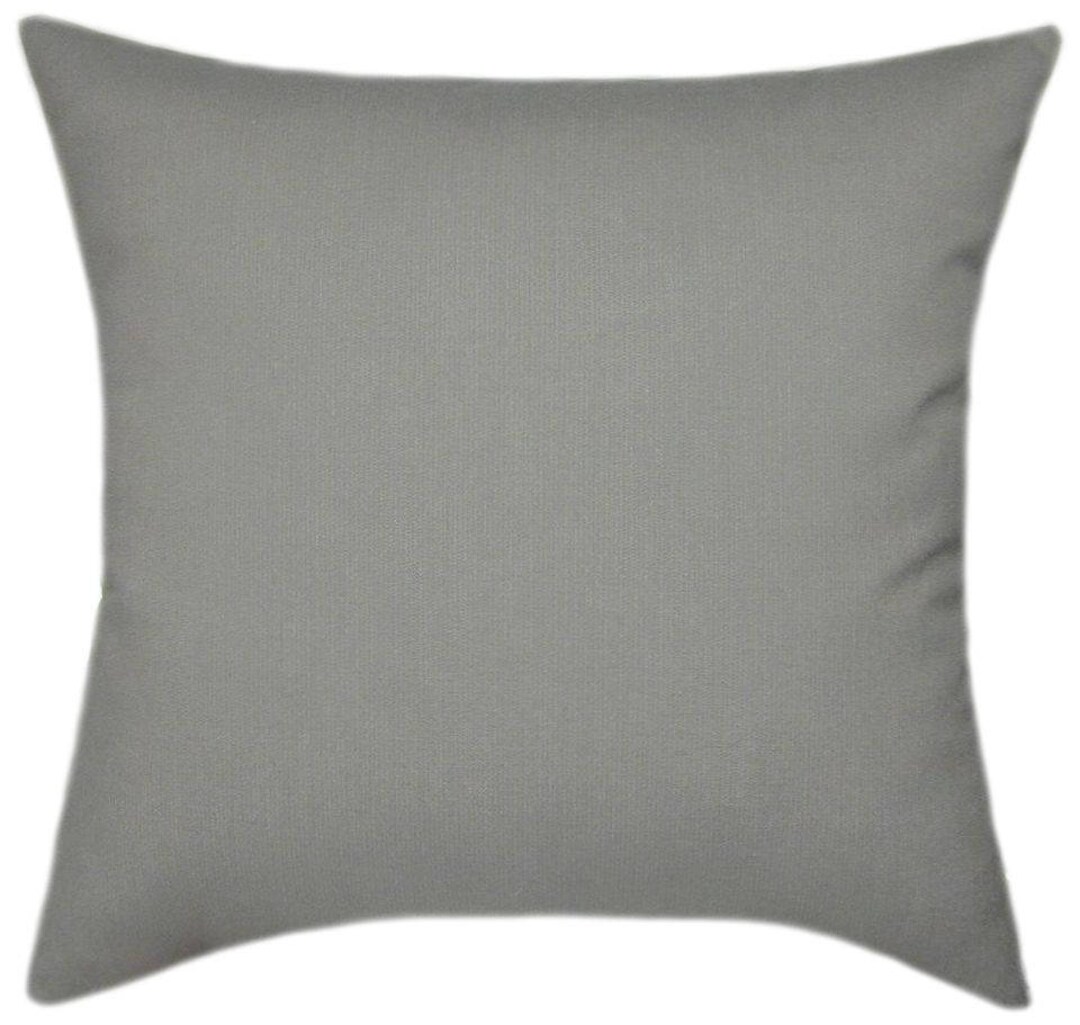 Sunbrella® Spectrum Graphite Indoor/outdoor Solid Pillow, Decorative ...