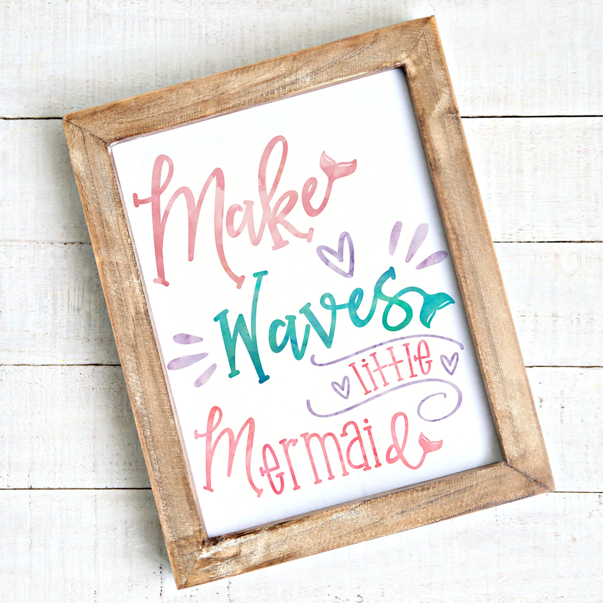 Make Waves Printable Art. Mermaid Quote Art Print. Digital | Etsy