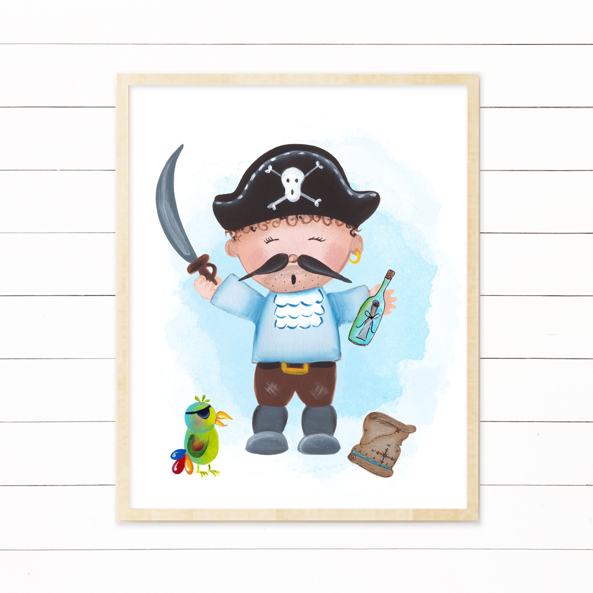 Pirates and Mermaids Nursery Art Printable Set of 6 Digital | Etsy