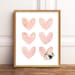 Navy and Blush Pink Floral Nursery Decor Prints digital Download. Navy ...