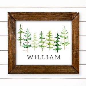 DIGITAL FILE - Personalized Nursery Baby Name Sign. Tree Nursery Decor ...