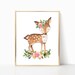 Digital Deer Print. Deer Nursery. Deer Wall Art. Floral Deer Nursery ...