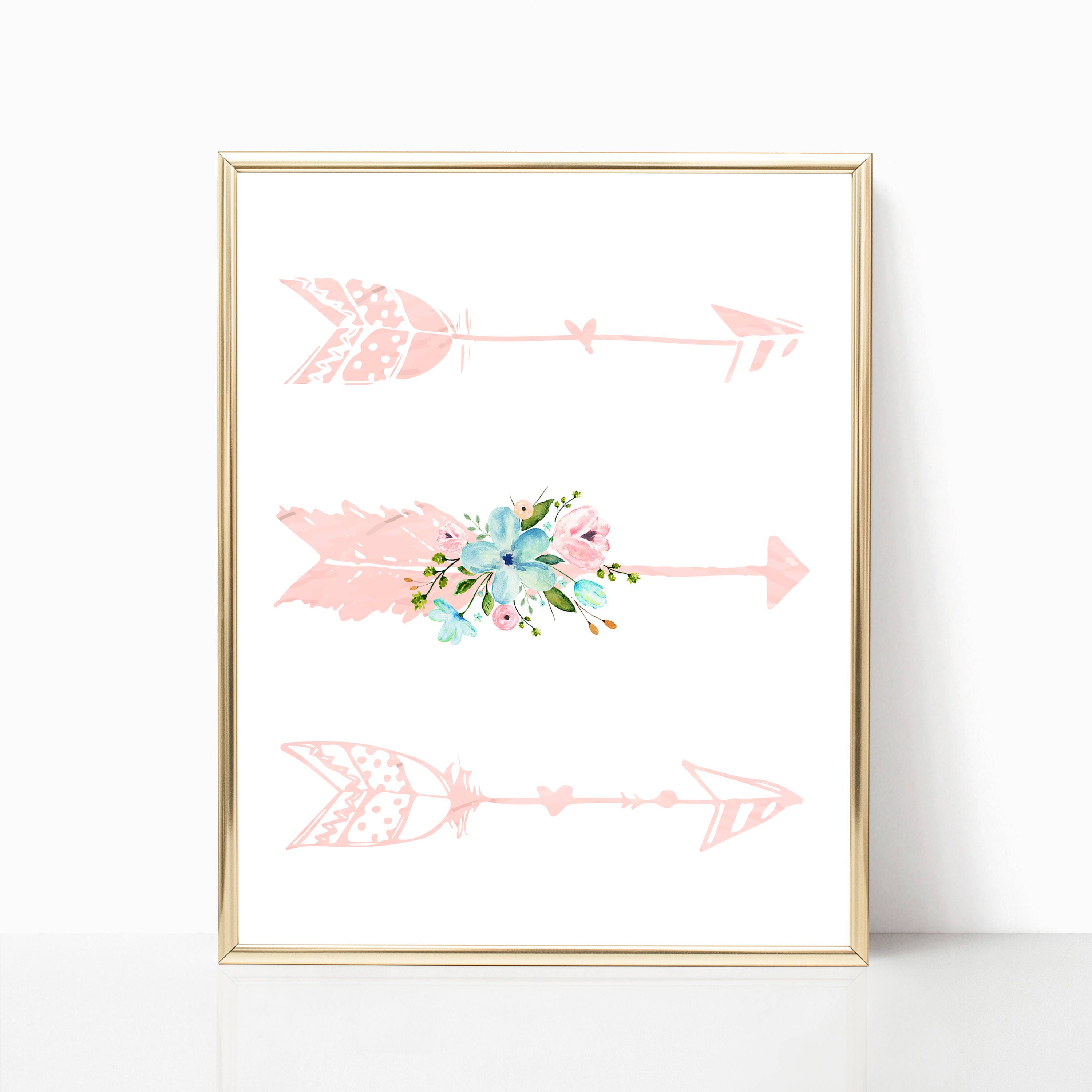 Tribal Nursery Decor. Pink and Mint Nursery Decor. Arrows | Etsy