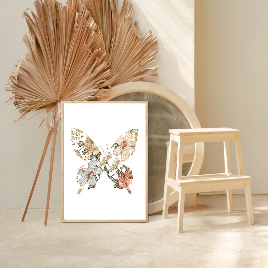 Printable Floral Butterfly Nursery Art. Nursery Wall Decor. - Etsy