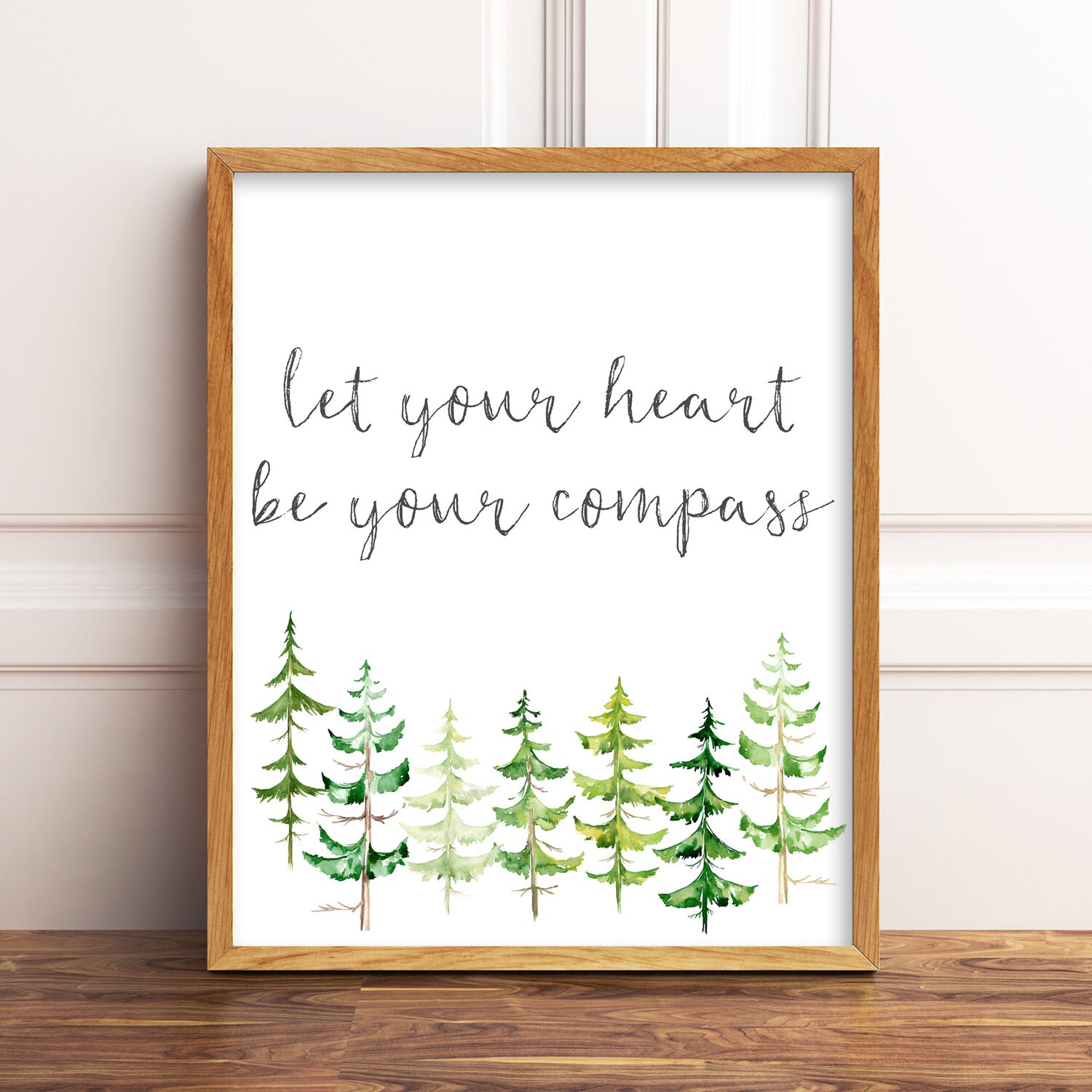 Let Your Heart Be Your Compass. Nature Quotes. Digital Instant Download ...