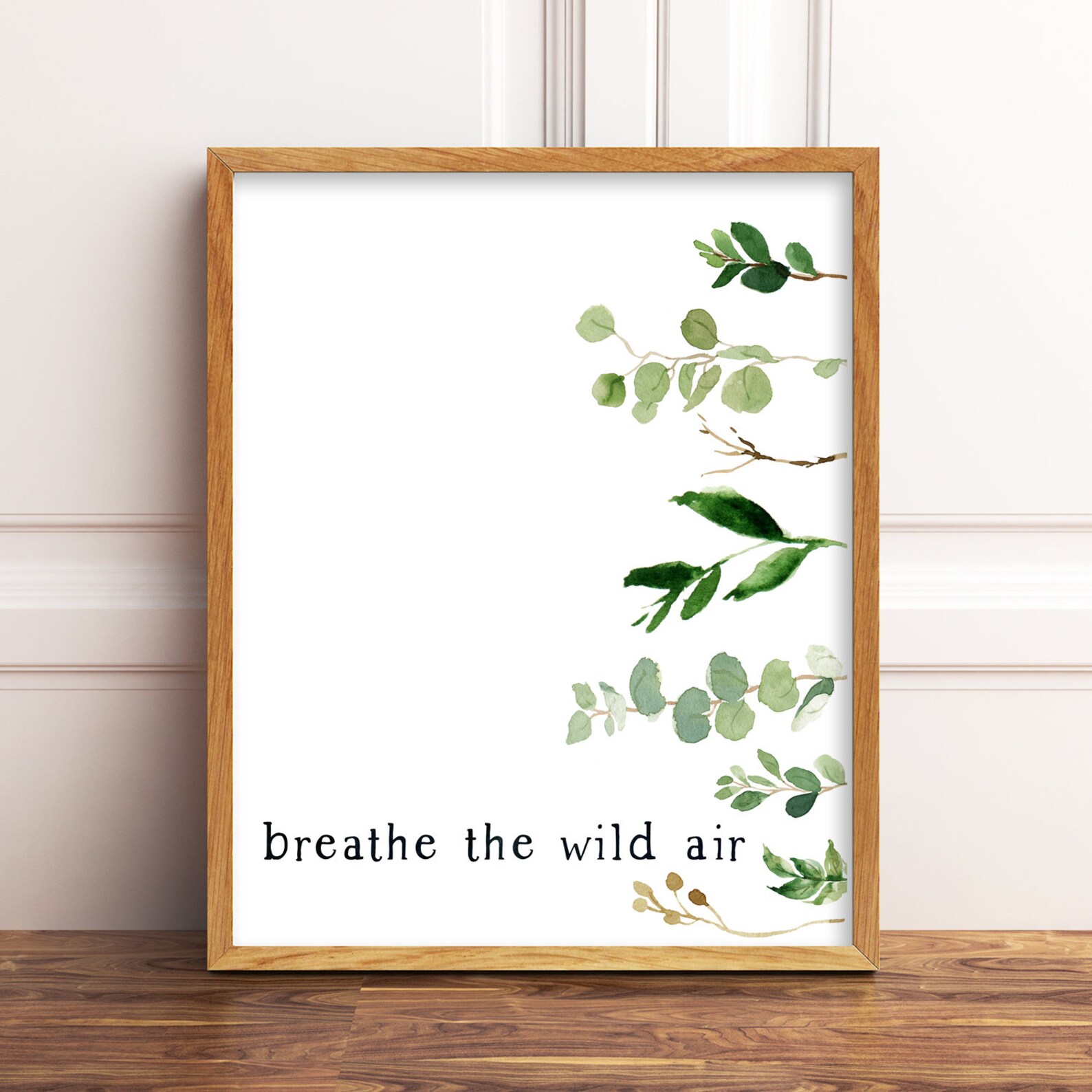 Breathe the Wild Air Printable. White and Green Nursery. Green - Etsy
