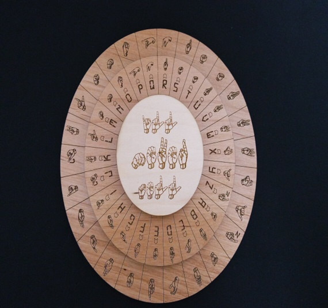 Sign Language Cipher Wheel - Escape Room Puzzle - Escape Room Prop ...