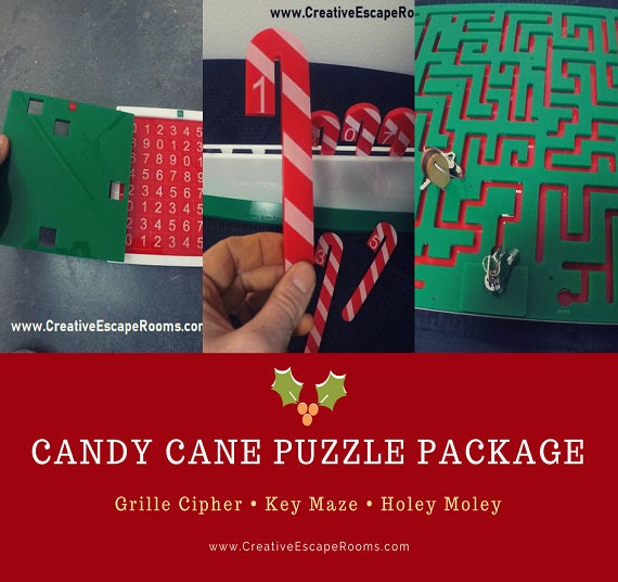 Candy Cane Christmas Escape Room Puzzle and Prop Package - Etsy
