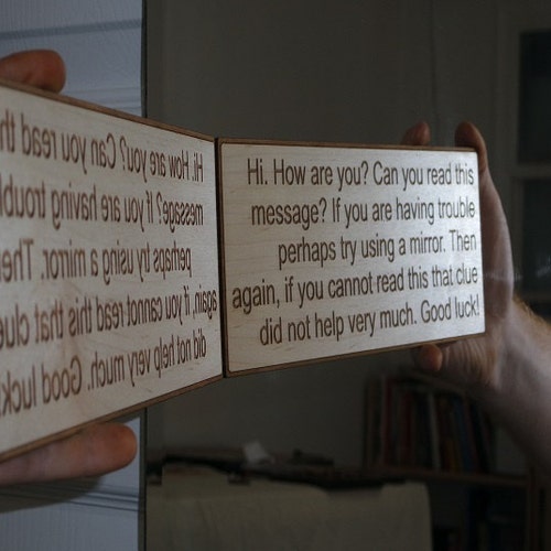 Mirror Secret Message Panel Escape Room Puzzle Escape Room - Etsy