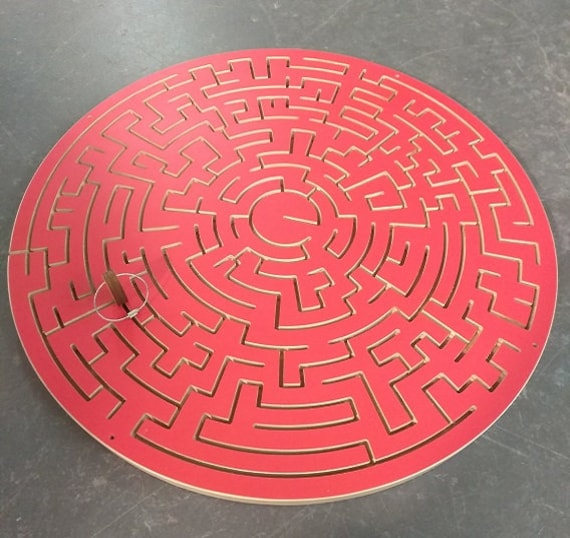 Red Round Escape Room Key Maze Escape Room Prop Escape - Etsy