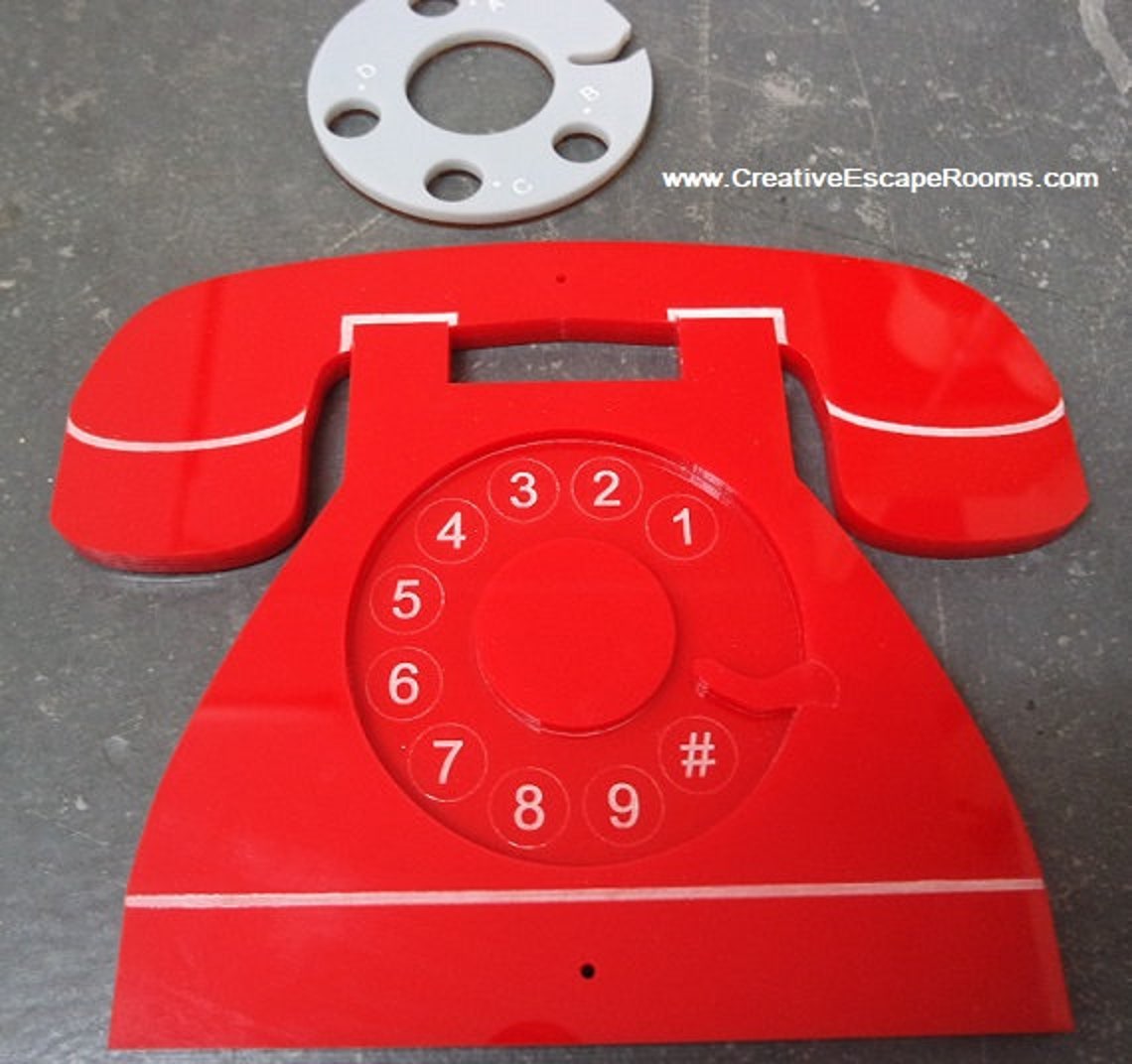 Large Acrylic Rotary Phone Grille Cipher Escape Room Prop Escape Room ...