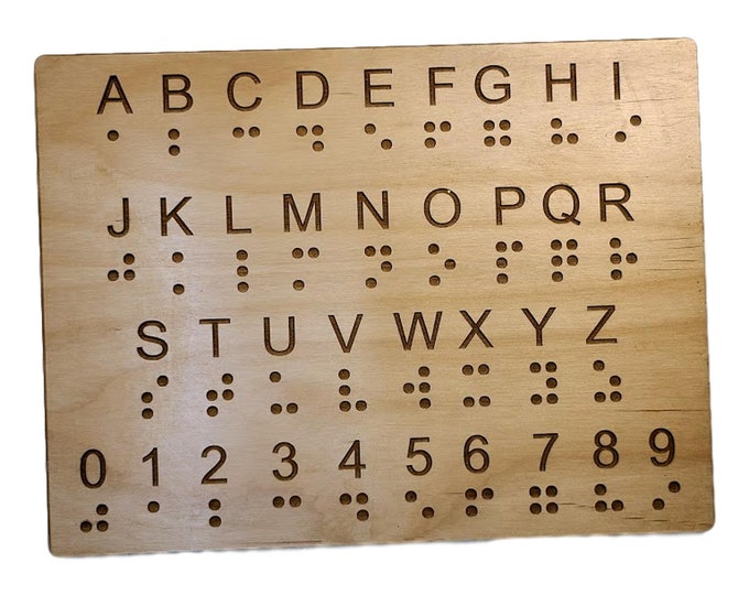 Braille Alphabet and Number Panel - Montessori Learning Toy - Escape ...