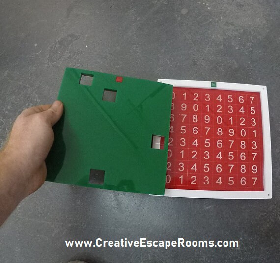 Christmas Themed Grille Cipher Escape Room Puzzle and Prop | Etsy