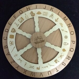 16" Pirate Cipher Wheel for Escape Rooms - Cypher Wheel - Etsy