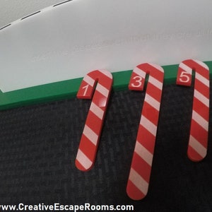 Candy Cane Puzzle - A Christmas Themed Escape Room Puzzle - Etsy