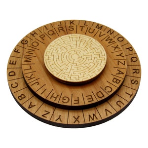 Handmade Labyrinth Cipher Wheel – Premium Wooden Escape Room Puzzle ...