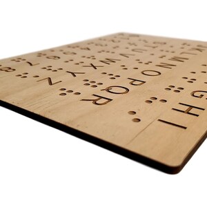 Braille Alphabet and Number Panel - Montessori Learning Toy - Etsy