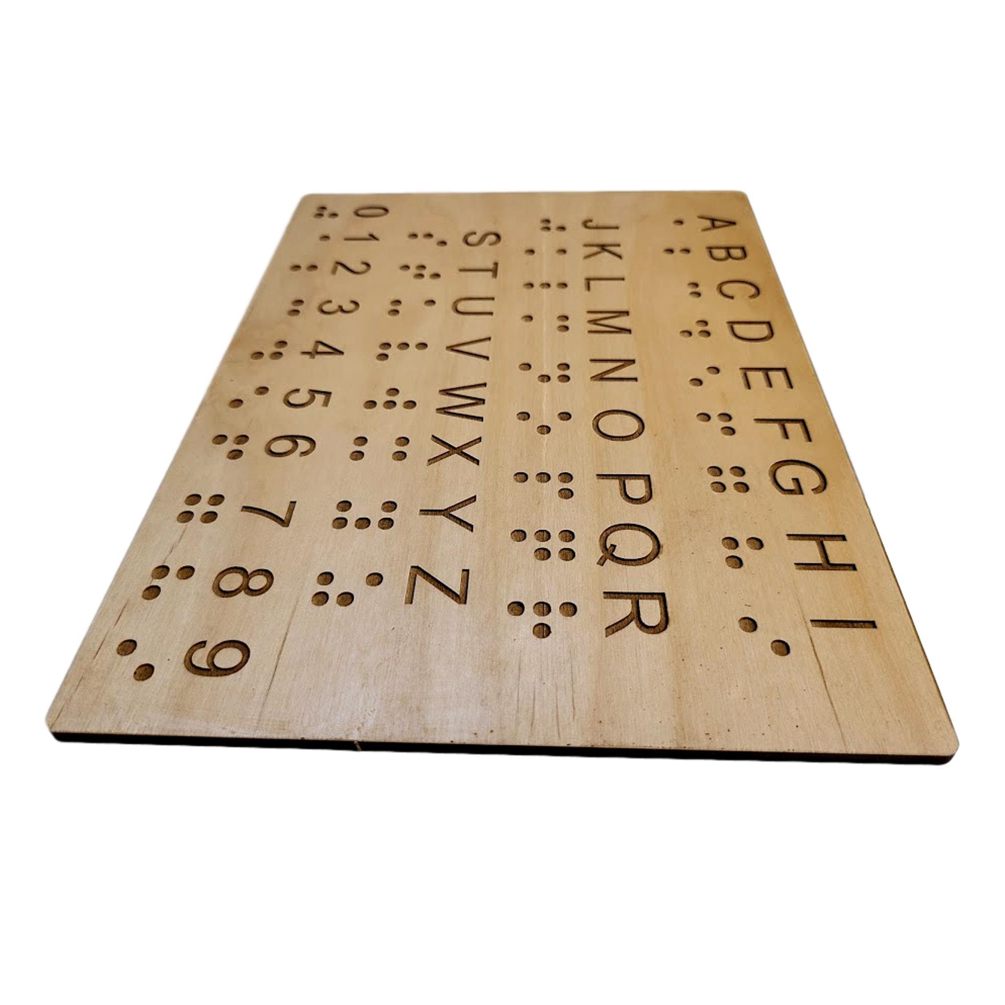 Braille Alphabet and Number Panel - Montessori Learning Toy - Etsy