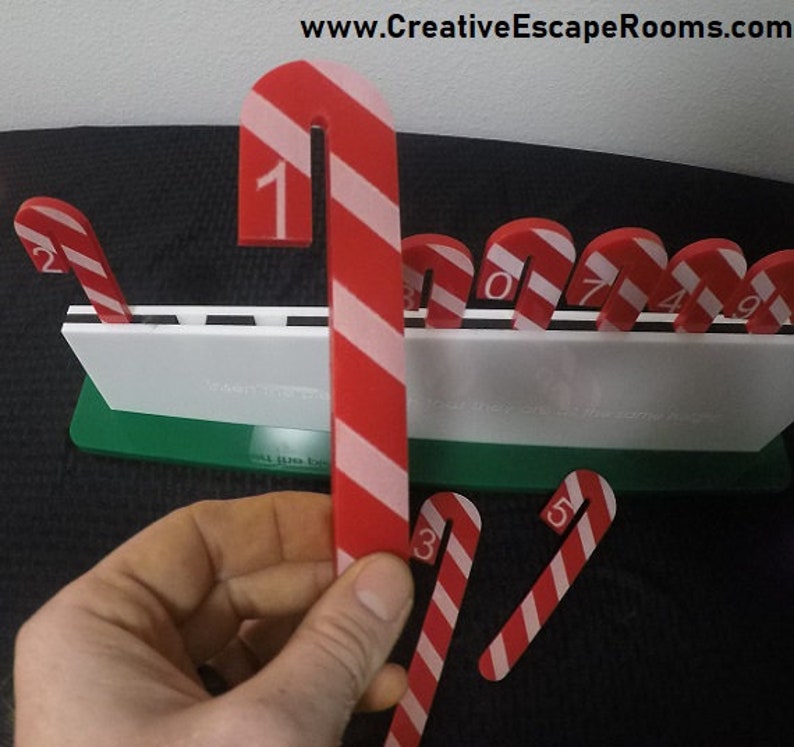 Candy Cane Puzzle - A Christmas Themed Escape Room Puzzle - Etsy