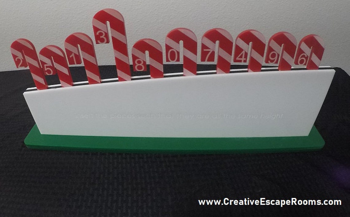 Candy Cane Puzzle A Christmas Themed Escape Room Puzzle - Etsy