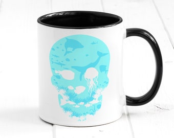 Skull mug | Etsy