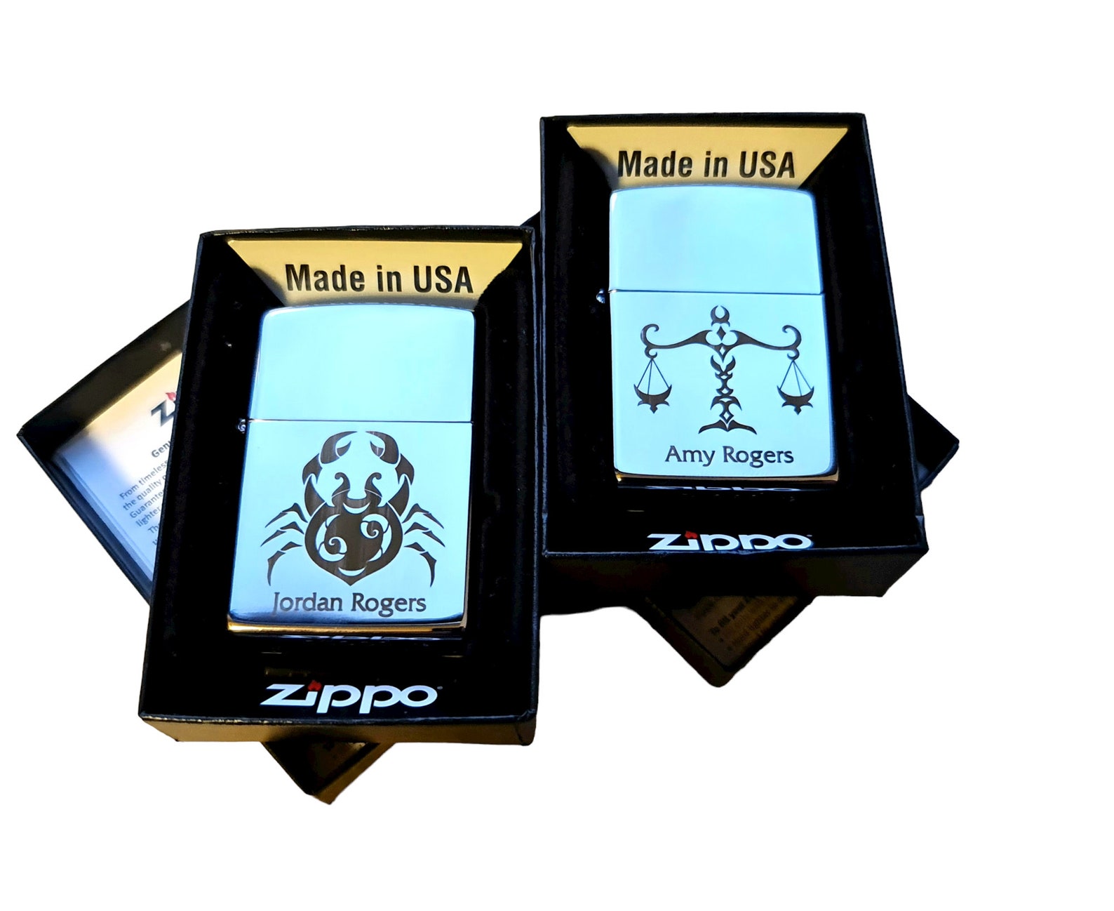 Engraved Genuine Zippo Lighter, Polished or Satin Chrome, Personalised ...