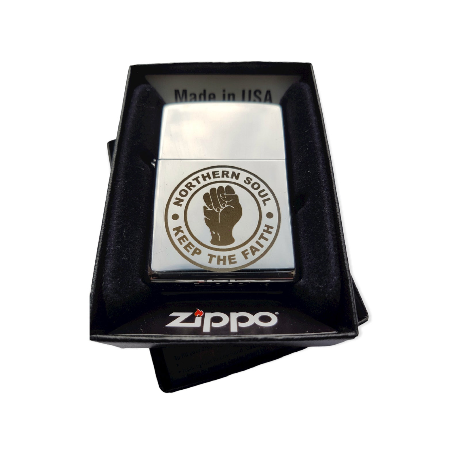 Engraved Genuine Zippo Lighter, Polished or Satin Chrome, Personalised ...