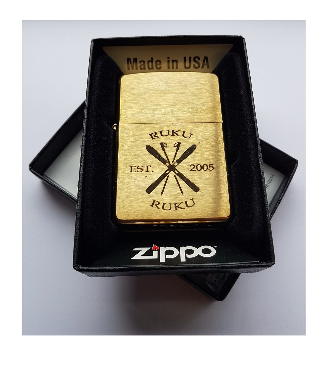 Genuine ZIPPO brass lighter satin or polished beautifully | Etsy