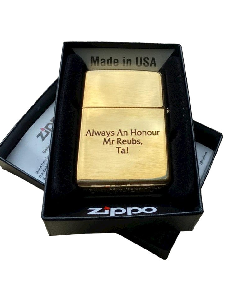 Genuine ZIPPO Brass Lighter, Satin or Polished, Beautifully Engraved ...