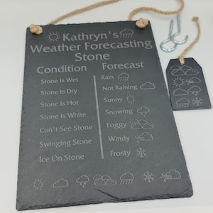 Fun Personalised Weather Forecasting Stone. A Marvellous Gift Made From ...