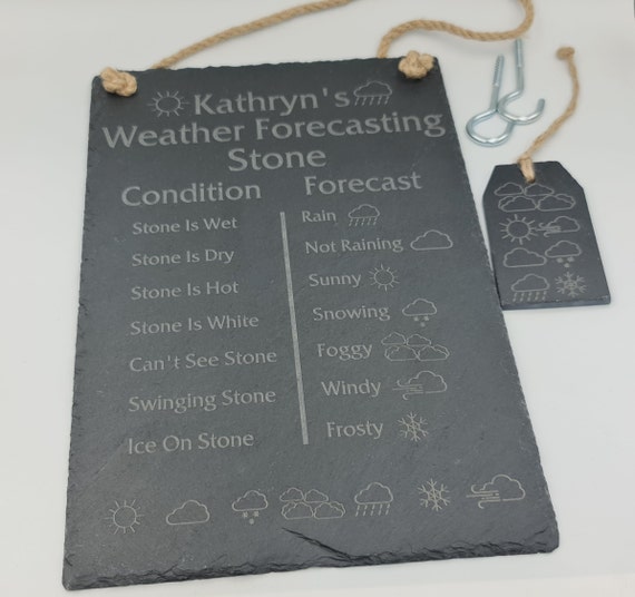 Fun Personalised Weather Forecasting Slate. A Marvellous Gift | Etsy