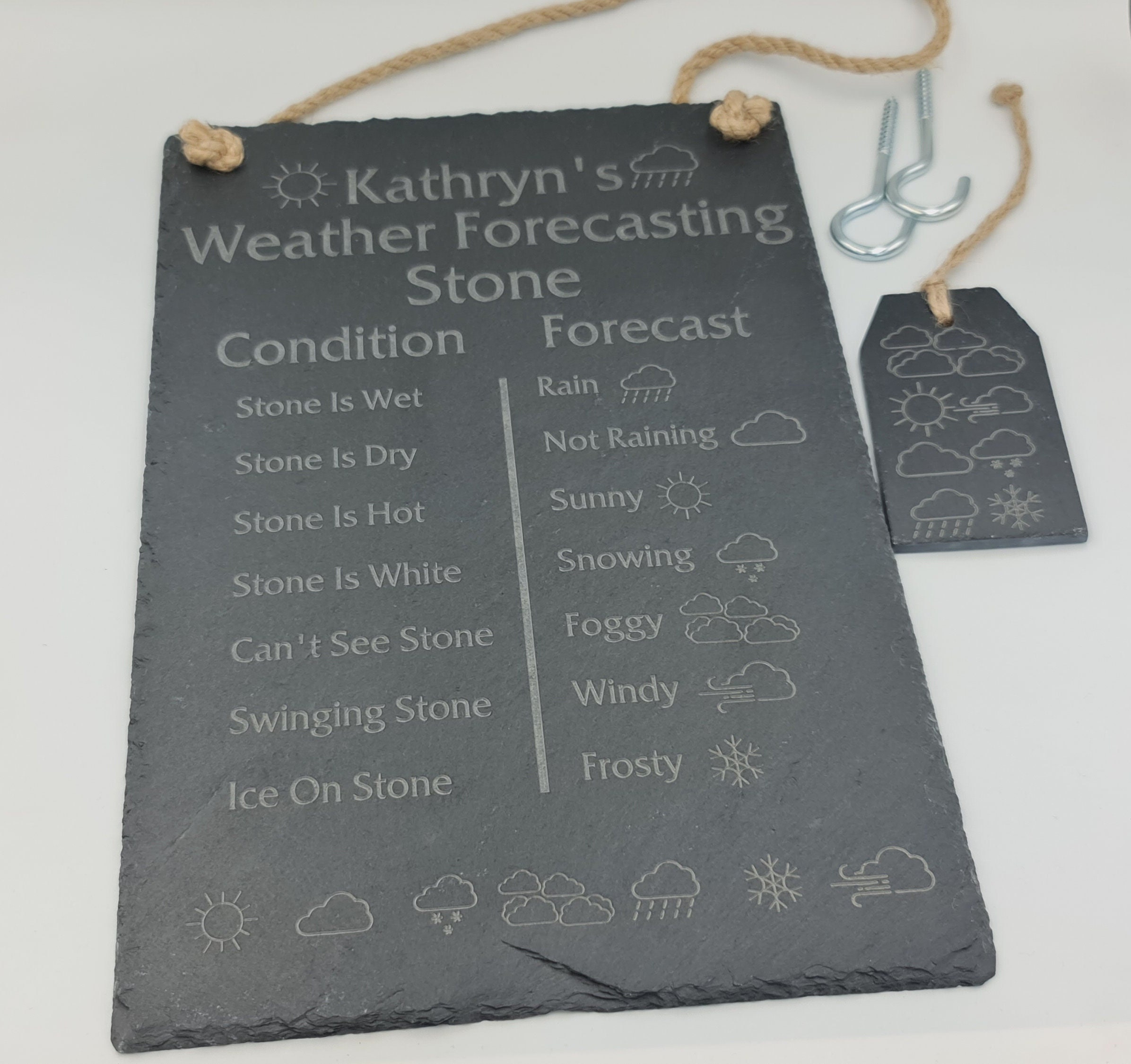 Fun Personalised Weather Forecasting Slate. A Marvellous Gift - Etsy