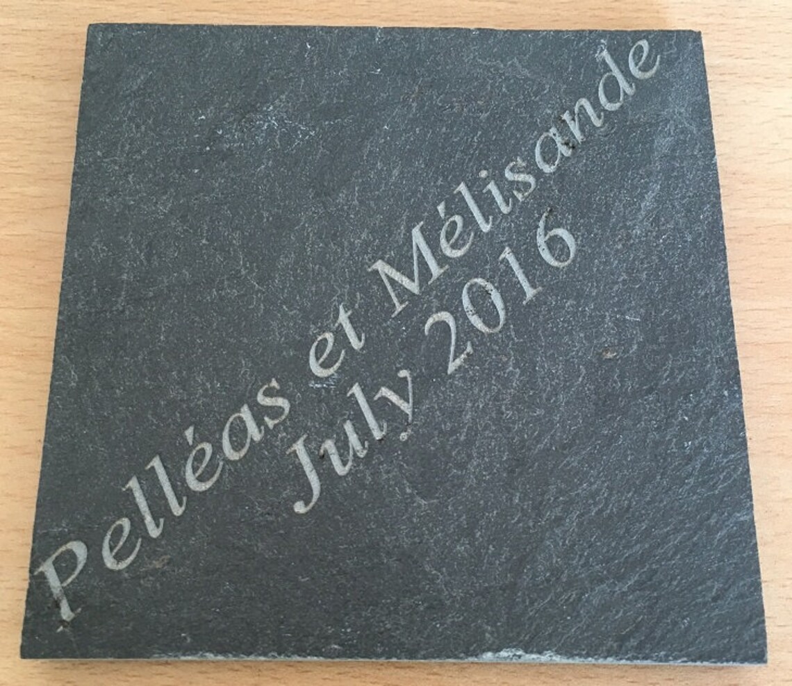 Personalised & Beautifully Engraved Slate Coaster. Engraved | Etsy