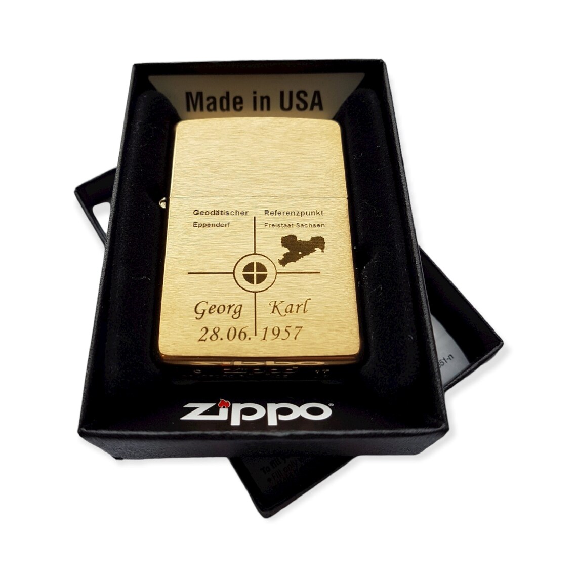 Personalised Engraved Brass Zippo Lighter, Satin or Polished - Etsy