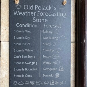 Fun Personalised Weather Forecasting Stone. A Marvellous Gift Made From ...