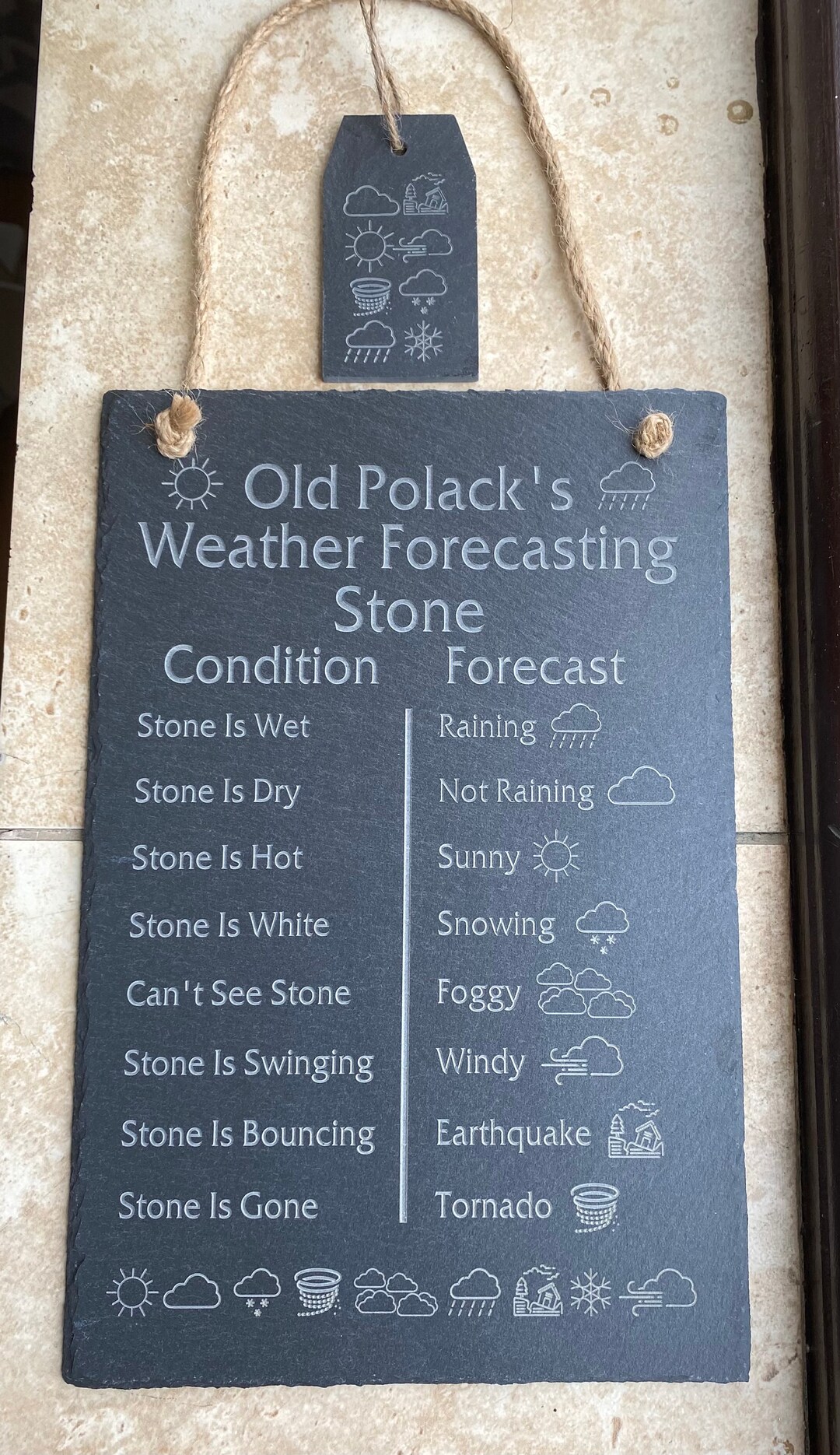 Fun Personalised Weather Forecasting Slate. A Marvellous Gift - Etsy