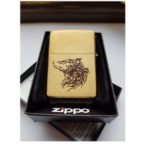 Genuine ZIPPO Brass Lighter Satin or Polished Beautifully | Etsy
