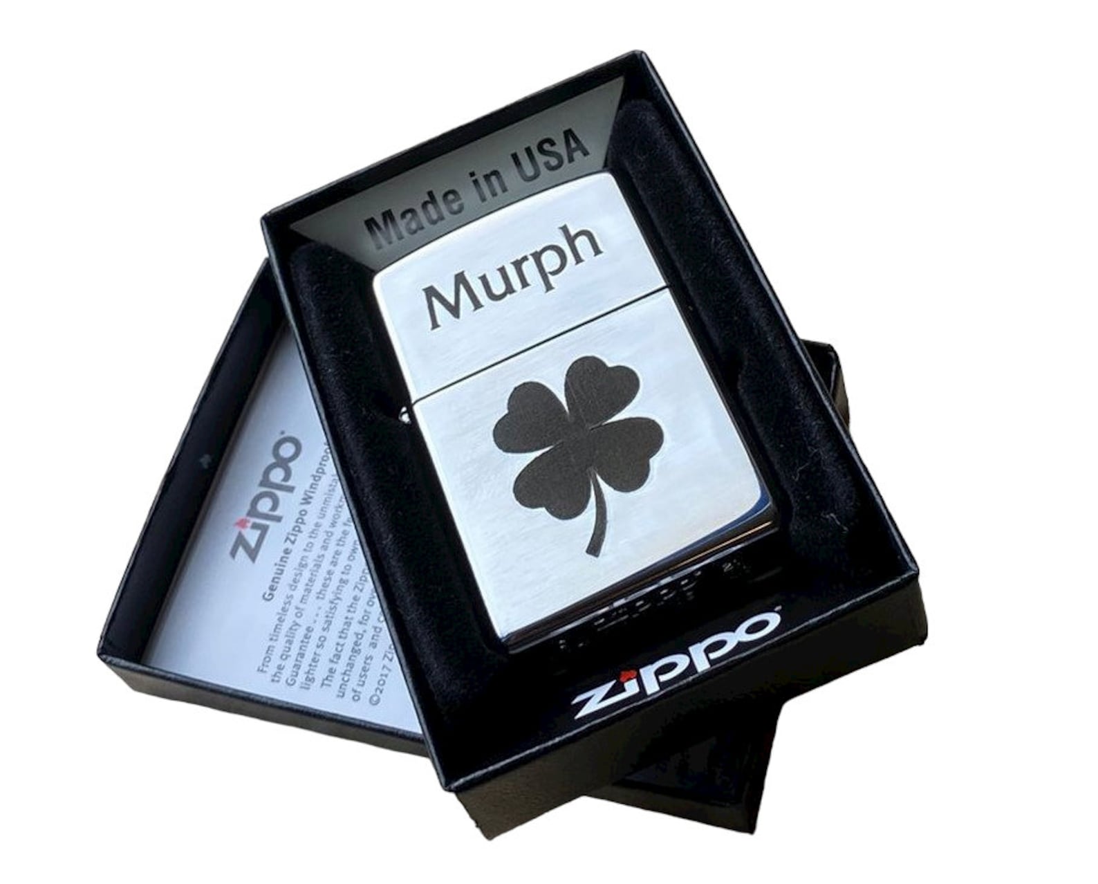 Engraved Genuine Zippo Lighter, Polished or Satin Chrome, Personalised ...