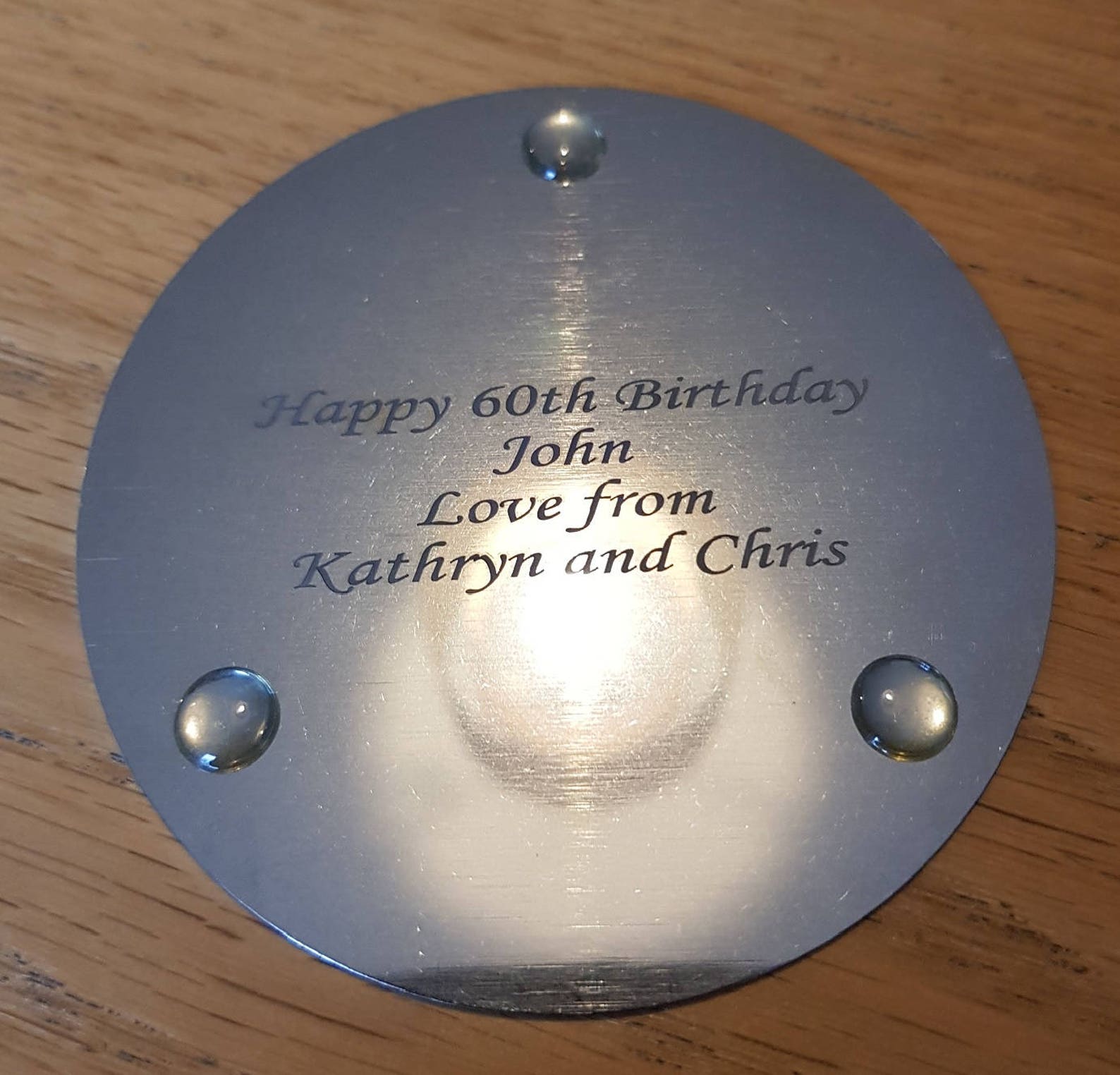 Custom Engraved Drinks Coaster Personalised Stainless Steel | Etsy