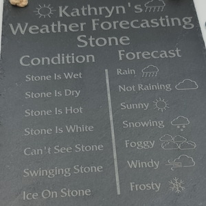 Fun Personalised Weather Forecasting Stone. A Marvellous Gift Made From ...