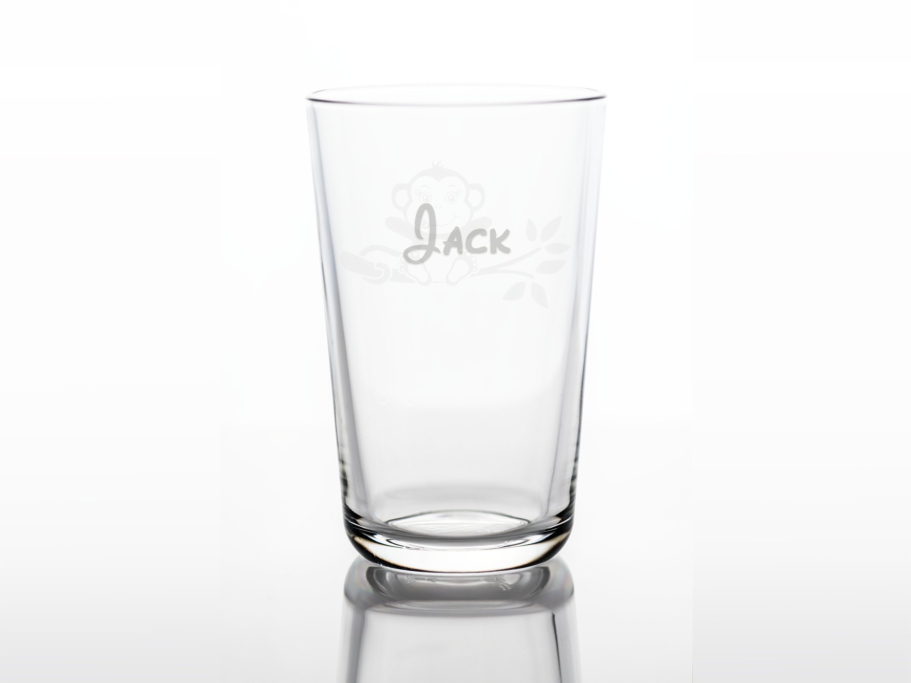 Custom Drinking Glasses for Kids With Name and Monkey Motif - Etsy