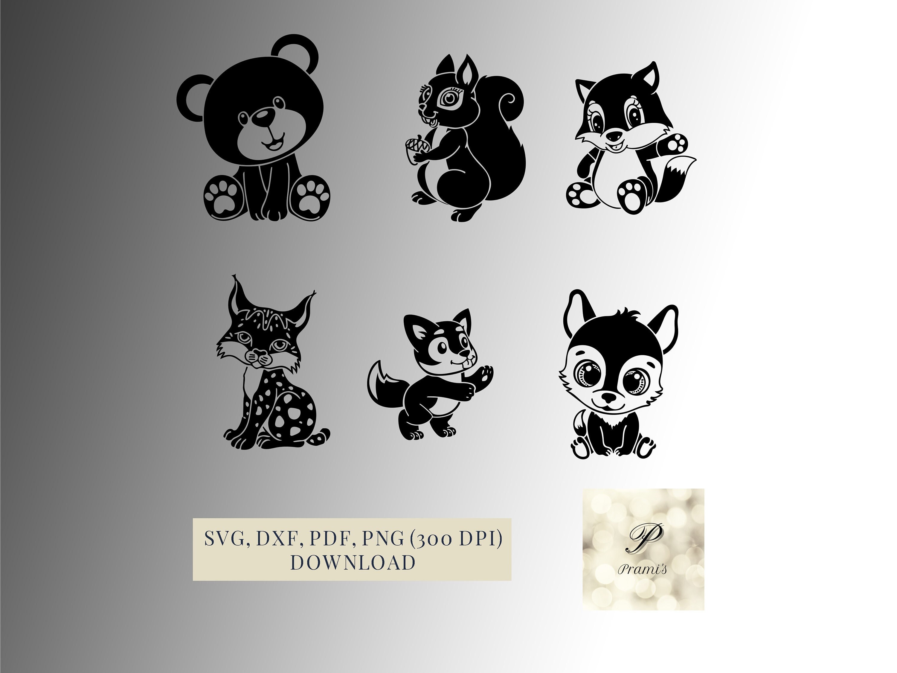 Forest Animals SVG Bundle Plotter Files for Cricut, Cameo and Brother ...