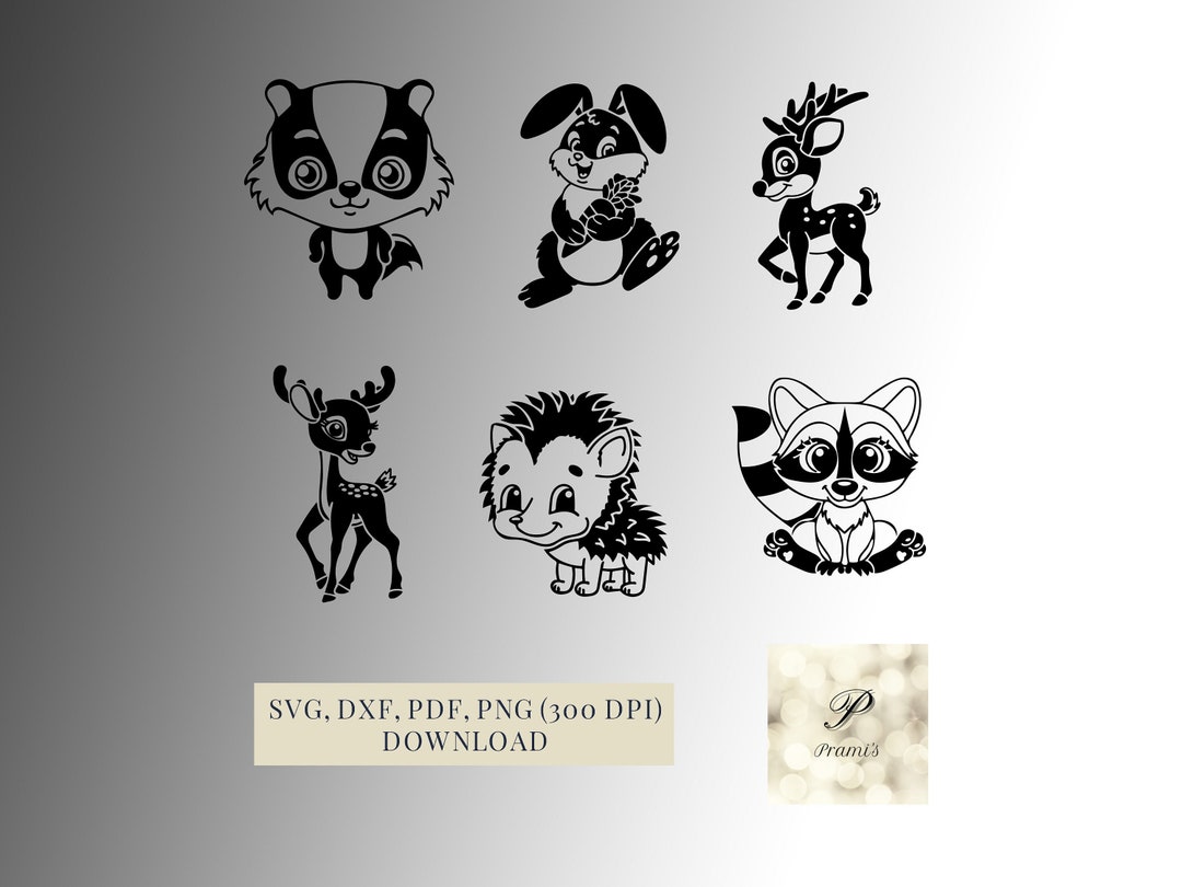 Forest Animals SVG Bundle Plotter Files for Cricut Cameo and - Etsy