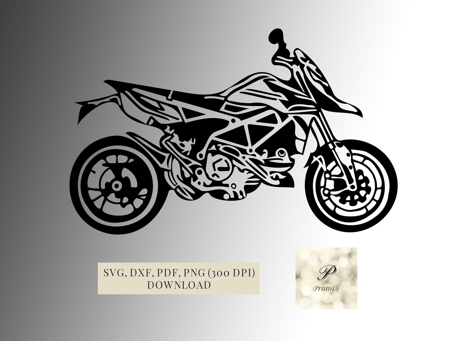 Motorcycle SVG Files for Cricut, Cameo and Brother, Bike File in Svg ...