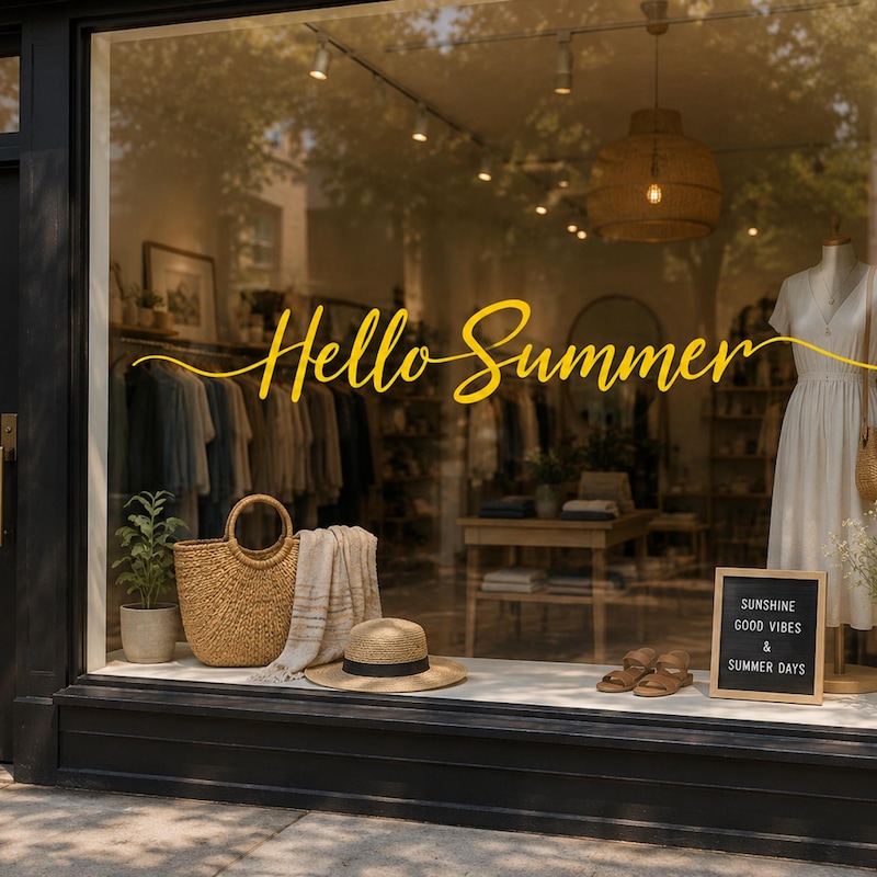 Summer Window Display - Etsy