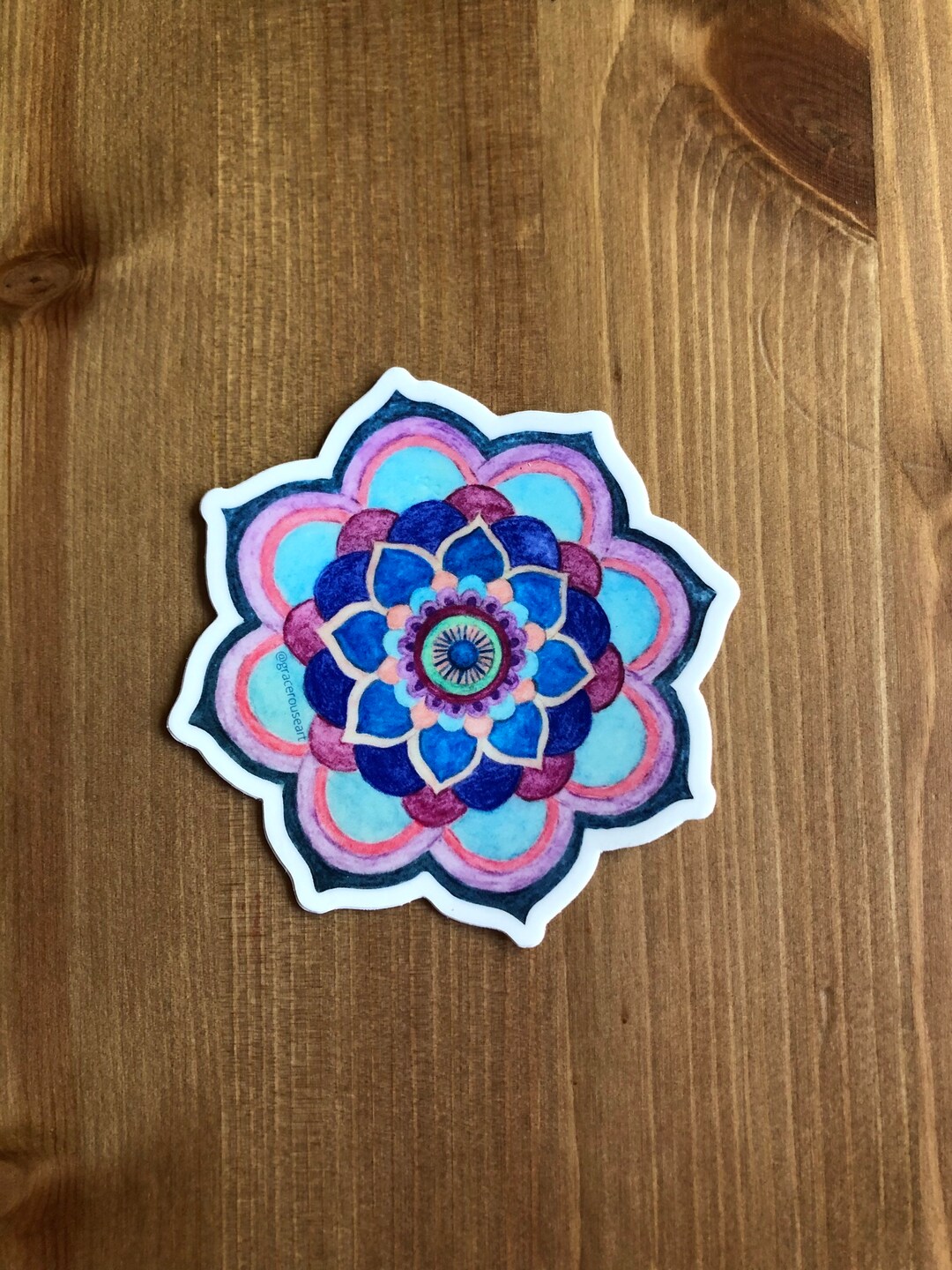 Mandala Vinyl Sticker, Laptop, Waterbottle, Car Window Sticker ...