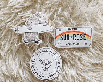 Hawaii Hula Girl Stickers Set of 18 Handmade Stickers | Etsy